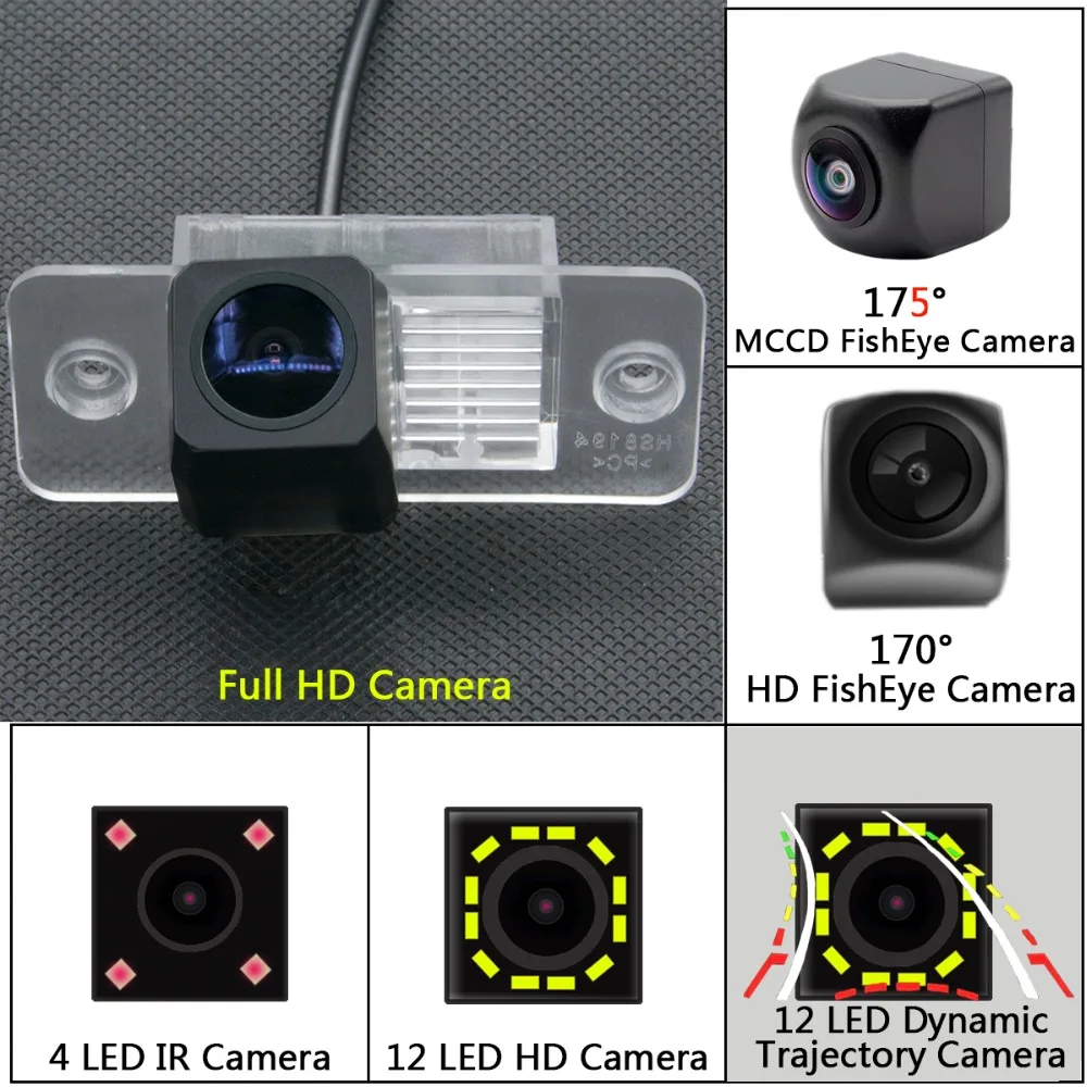 Full HD 12LED Dynamic Trajectory Rear View Camera For Volkswagen VW ...