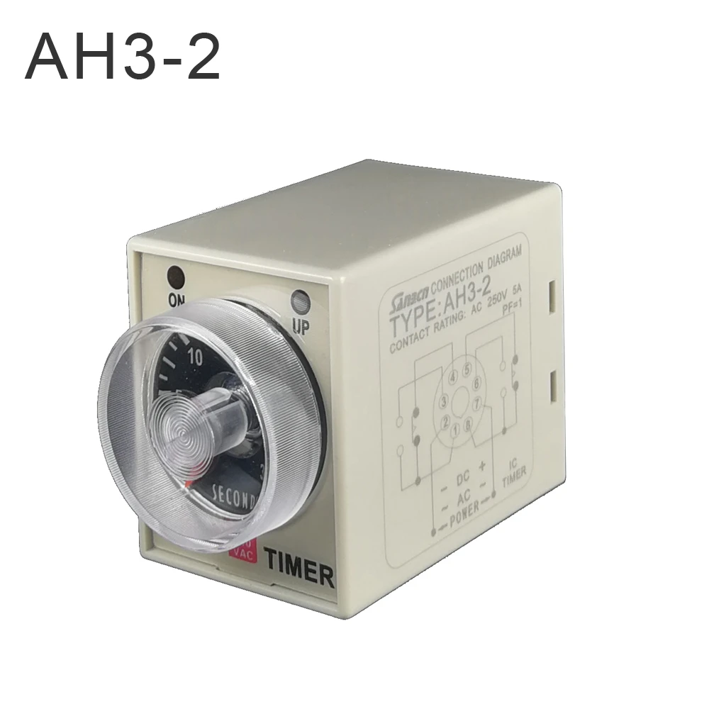 2019 latest 1pcs AC/DC universal 24V 240V timer relay AH3 2 time delay ...
