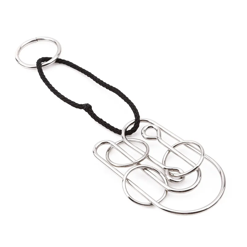 Classic Metal String Rope Puzzle Logic Toys Mind Brain Teaser Game Toys ...