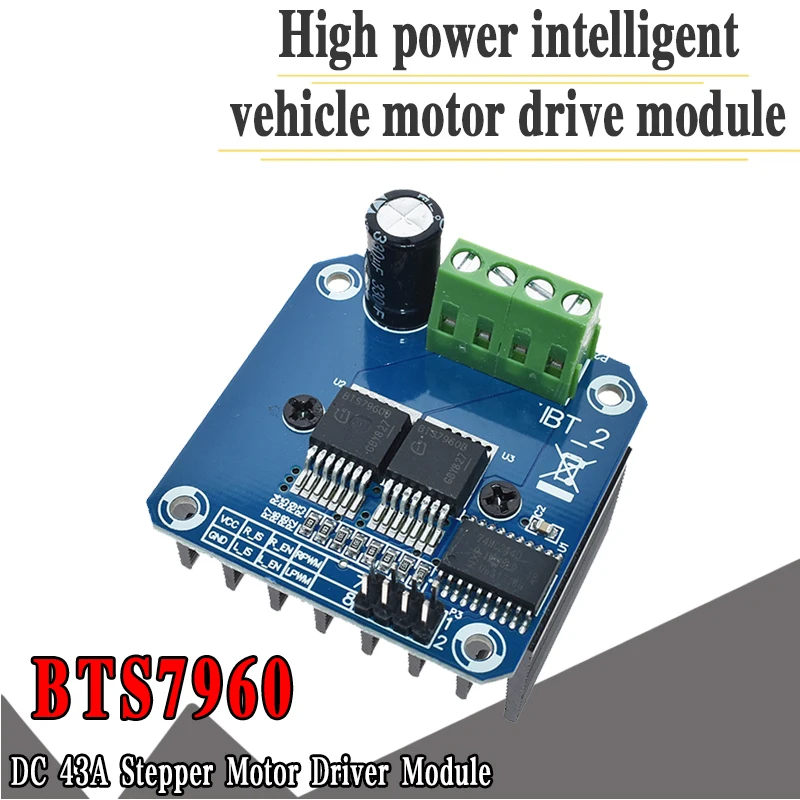 Double BTS7960 43A H-bridge High-power Motor Driver module