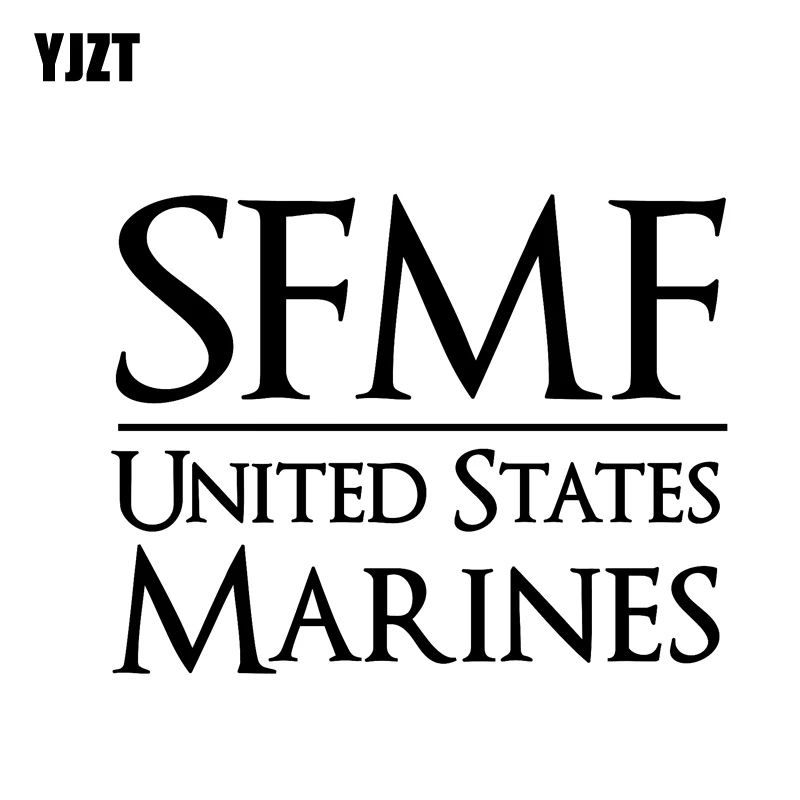 Yjzt 12.7cm*9.9cm Sfmf United States Marines Vinyl Decal Usmc Car ...