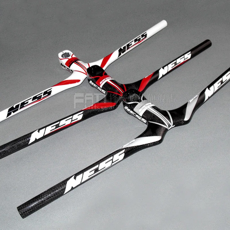 Full Carbon Fiber Bicycle MTB Flat Handlebar Mountain Bike Integrated ...