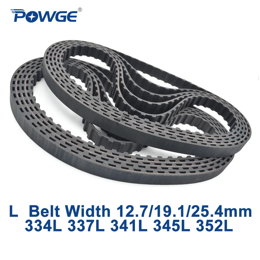Powge Trapezoid L Timing Belt C=334/337/341/345/352 Width 050/12.7mm ...