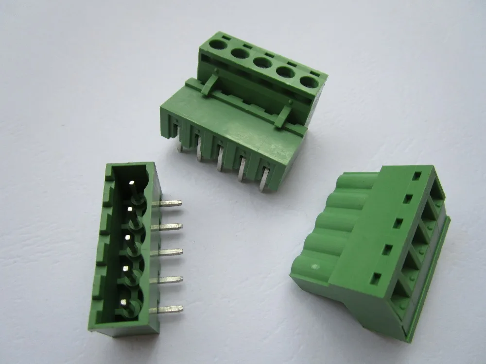 Conector de bloque de terminales de tornillo, Conector de Color verde ...