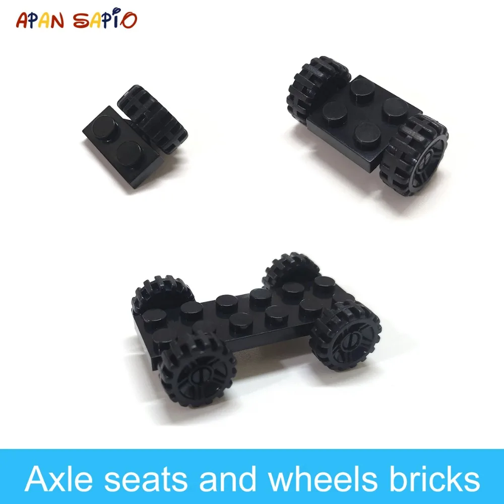 DIY-Building-Blocks-Figures-Bricks-Axle-Seat-and-Wheels-1x2-2x2 ...