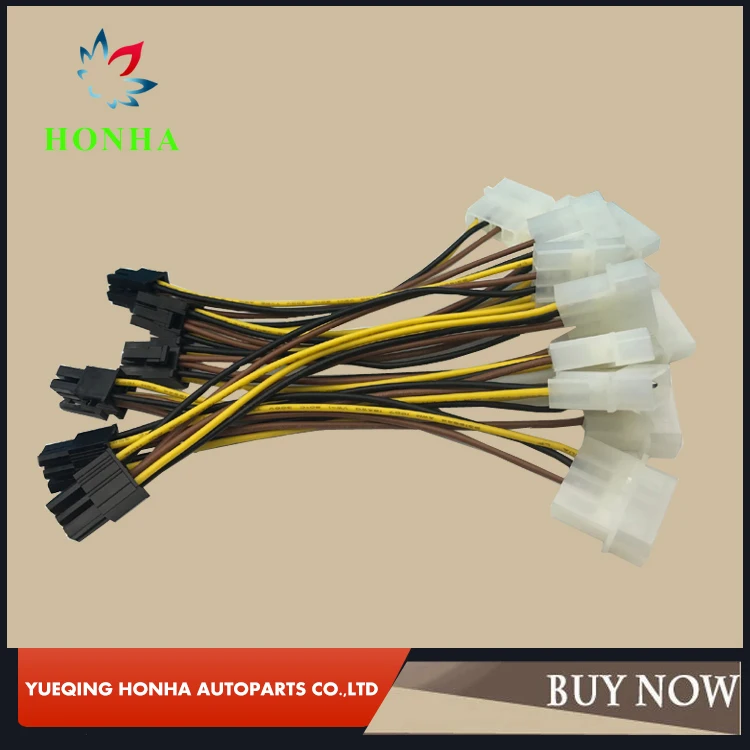 10 pcs 2 IDE Dual 4pin IDE Male to 6 Pin Female PCI E Y IDE Power Cable ...