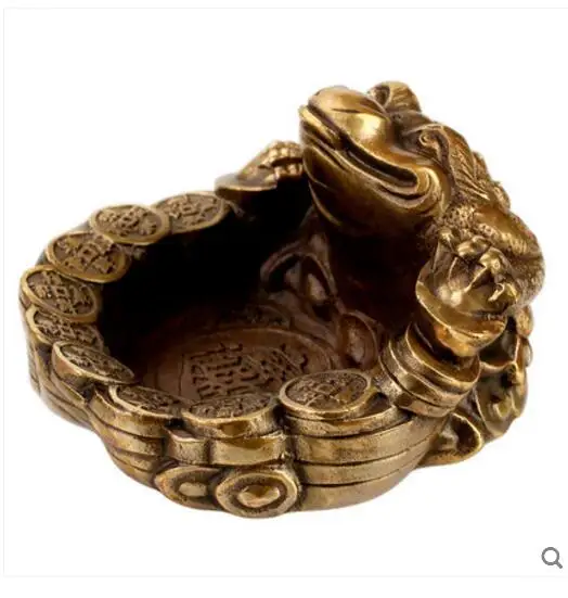 DYZ +++++ sapo Cenicero adornos suerte de oro gran sapo regalos|gift ...