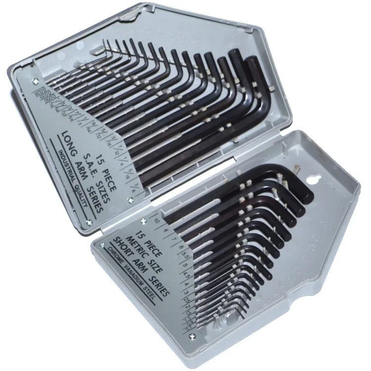 30pcs-set-Inch-Metric-Hexagon-Socket-Key-Set-Wrench-Industrial-Grade ...