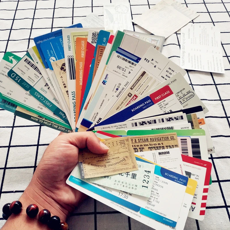 55pcs-lot-Travel-Sticker-PVC-Waterproof-Mixed-Aircraft-Boarding-Pass ...