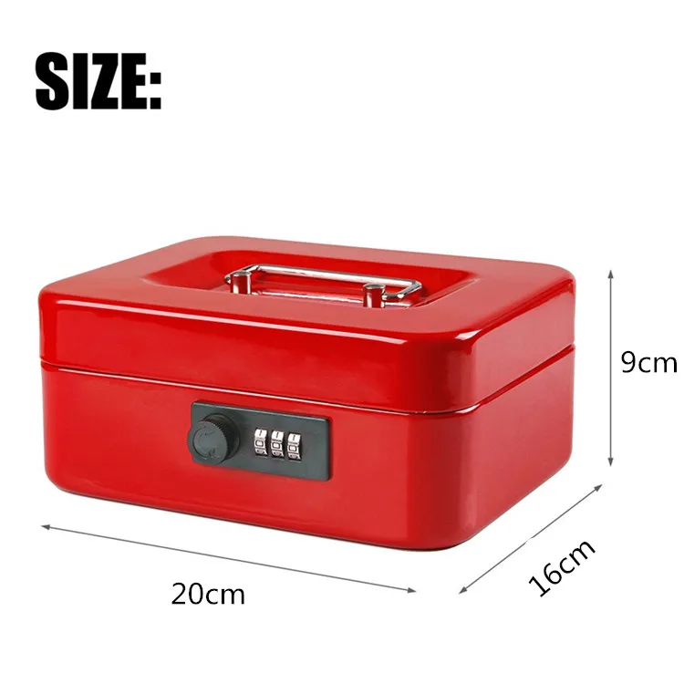 20CM*16CM*9CM Password Small Steel Safe Boxes With Lock Store Content ...