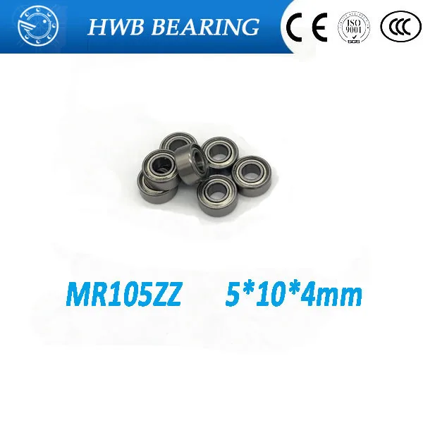 Free shipping 50PCS MR105 ZZ MR105ZZ 5*10*4 P6 MR105 2Z mini ball ...