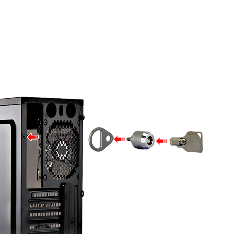ESLOTH Computer Cases Towers Key Lock Desktop Computer Hosting Chassis ...