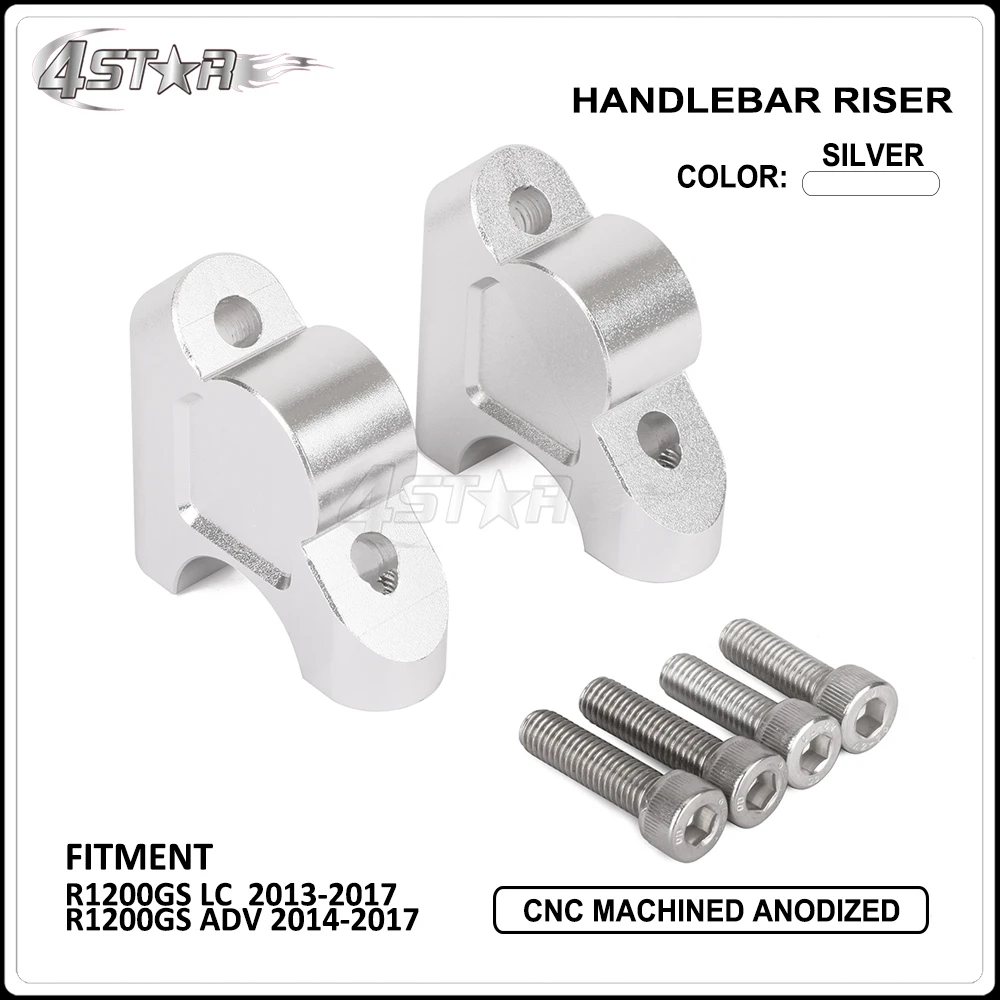 Motorcycle CNC Aluminum Handlebar Riser Extension Mount Lifting Clamp ...