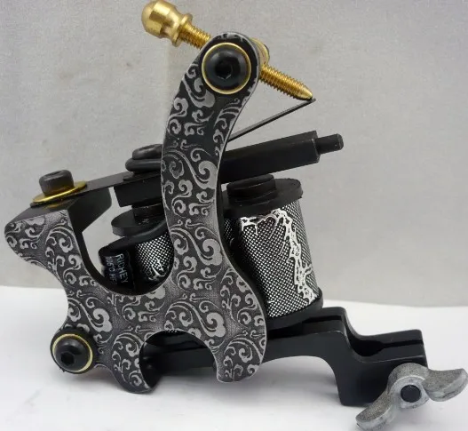 5Pcs/lot Professional Handmade Tattoo Machine 10 Wrap Coils Iron Cast ...