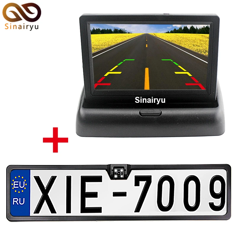 Sinairyu 2 In 1 Rear View Camera Parking Rearview Mirror Car Monitorr ...