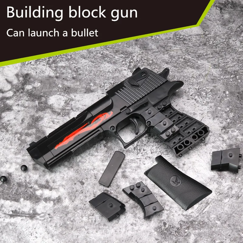 Plastic Toy Gun Military Pistol Assembly Model Children's Intelligence ...