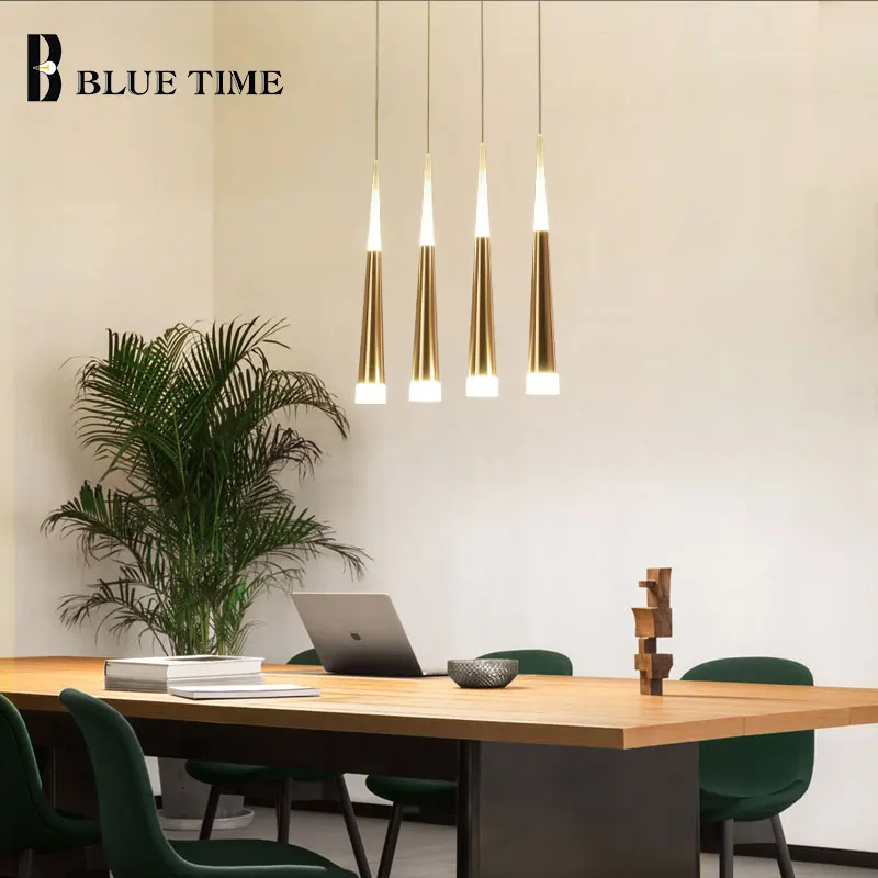 Cone Shape Hanging Lamp Modern LED Pendant Lights For Bar Dining Room ...