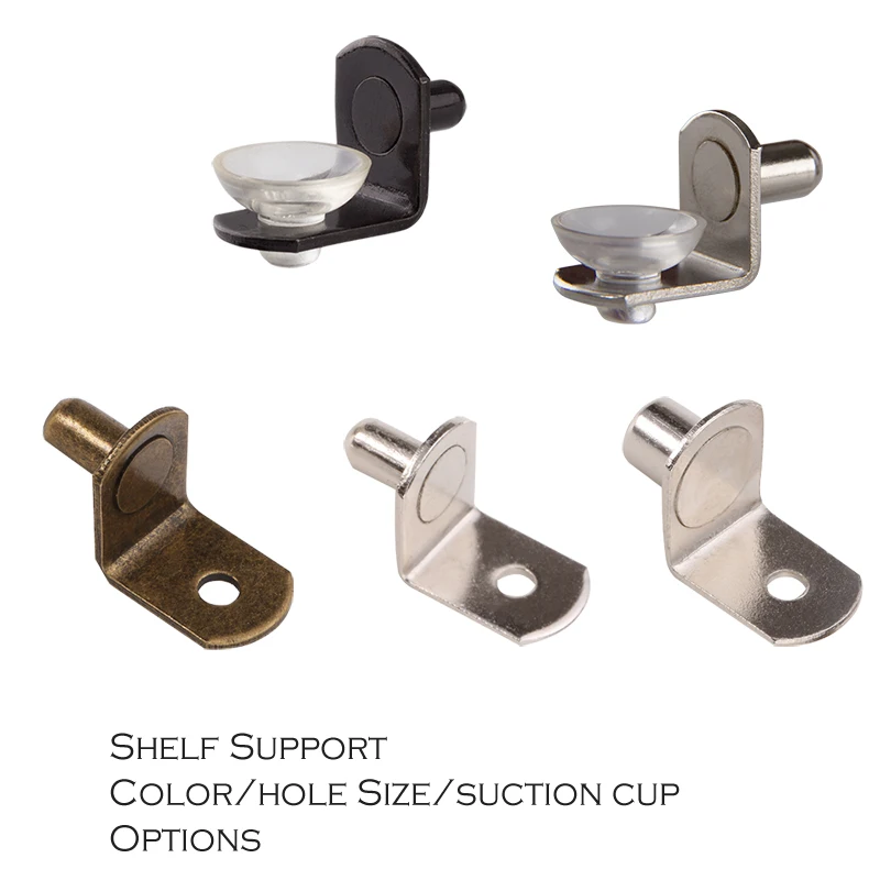 adjustable diameter 5 6 8 mm shelf support Iron material Nickel Bronze ...