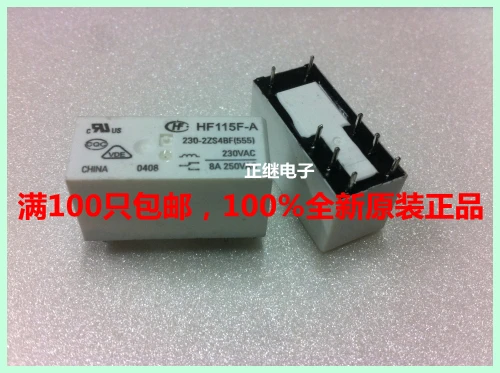 Relay Hf115f-a230-2zs4bf (555) 2 Open 2 Closed 8 Feet 8a - Relays ...