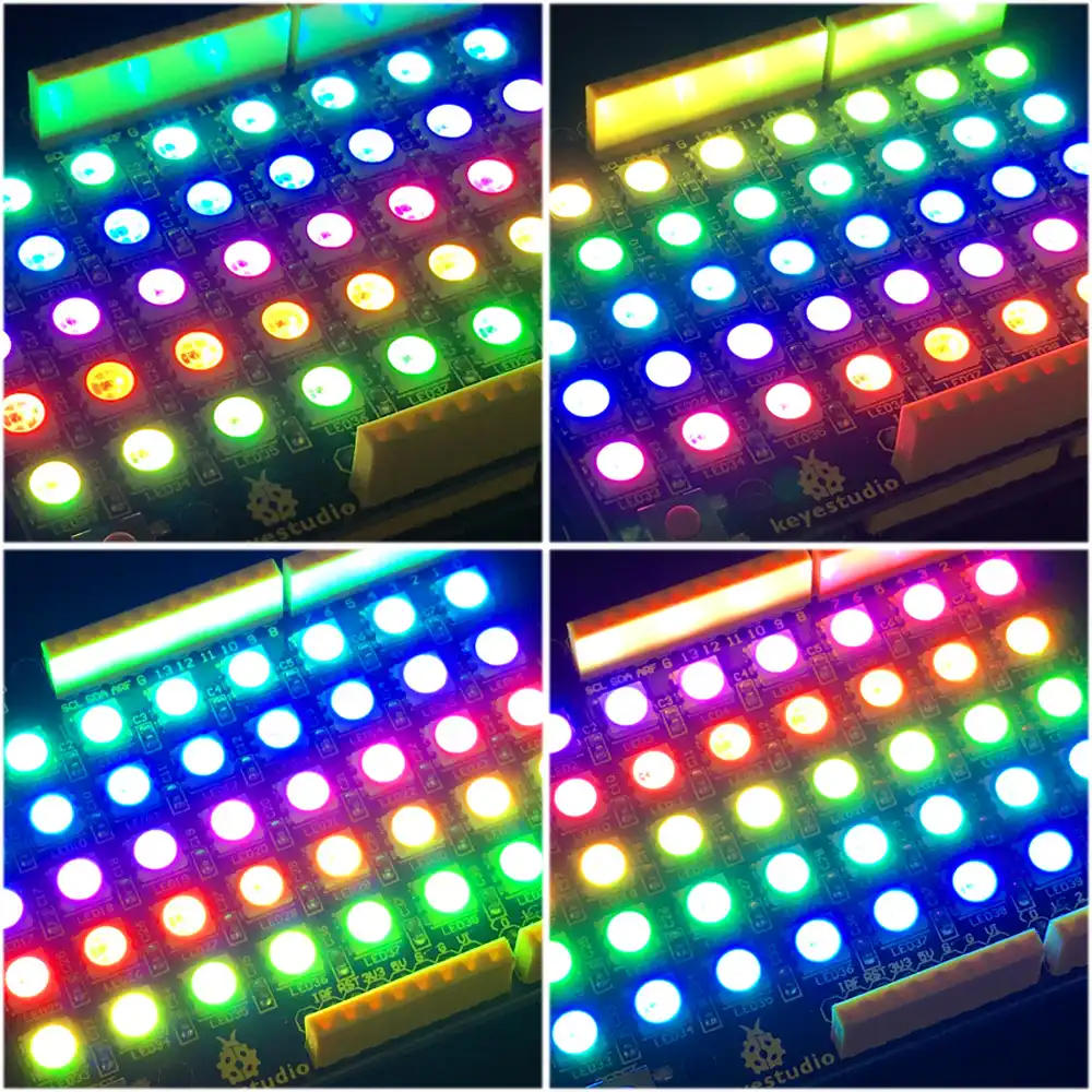 NEW! Keyestudio 40 RGB LED WS2812 Pixel Matrix Shield for Arduino ...