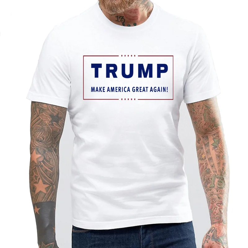 US President TRUMP Supporter Men's T Shirts Short Sleeve Cotton Fitness ...