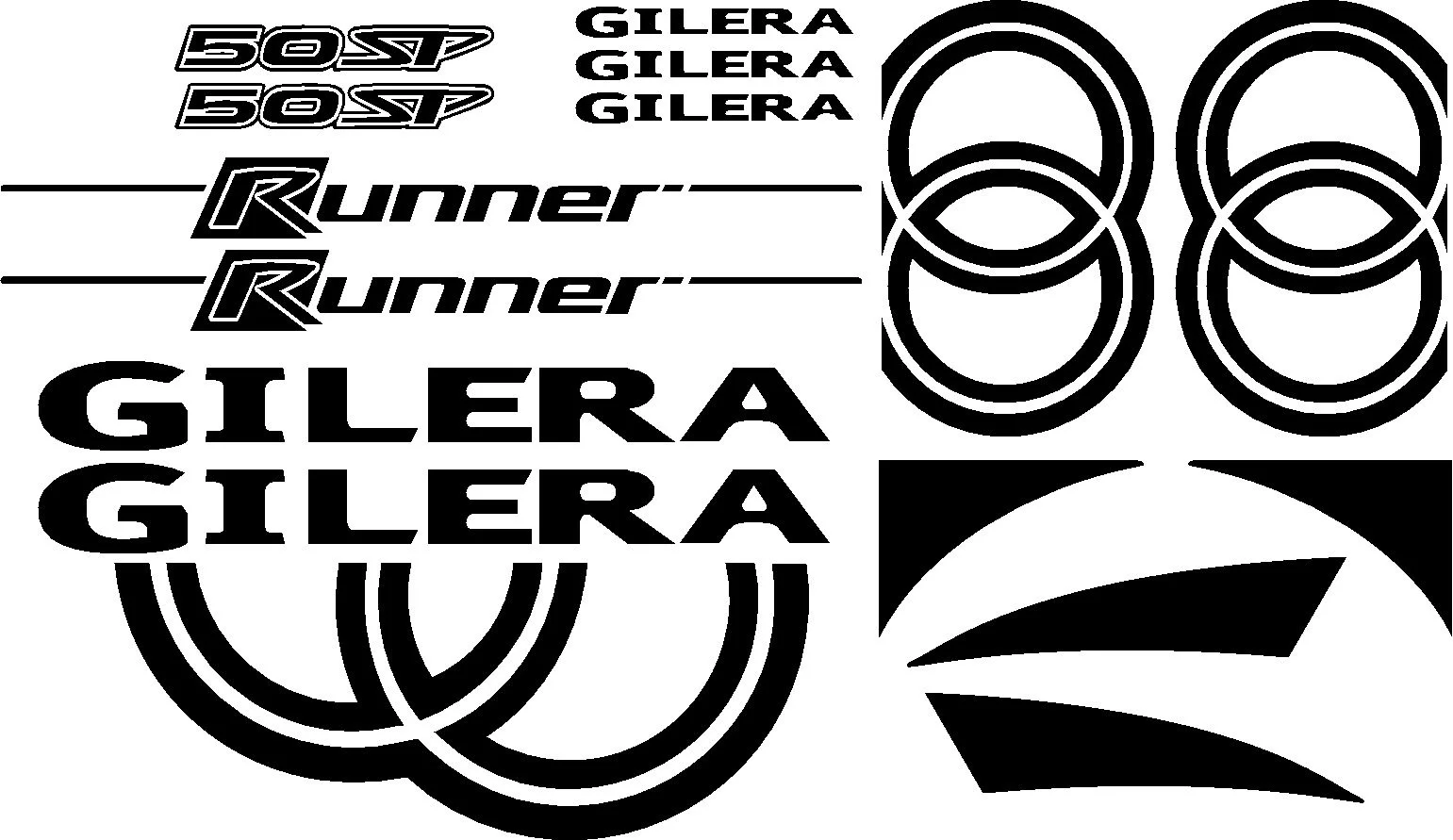 For Gilera SP Runner 50 SP50 50SP Scooter Moped Decals Stickers ...