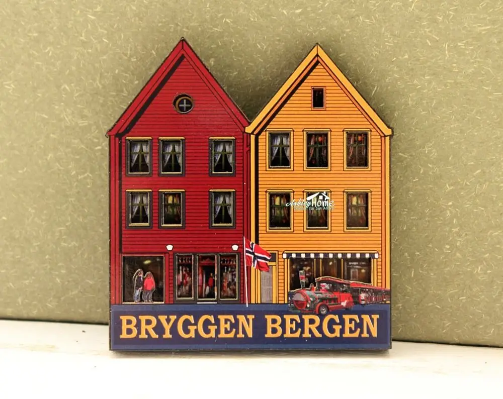 Julehuset Tienda De Navidad, Bryggen Bergen, noruega Recuerdo Imán del ...