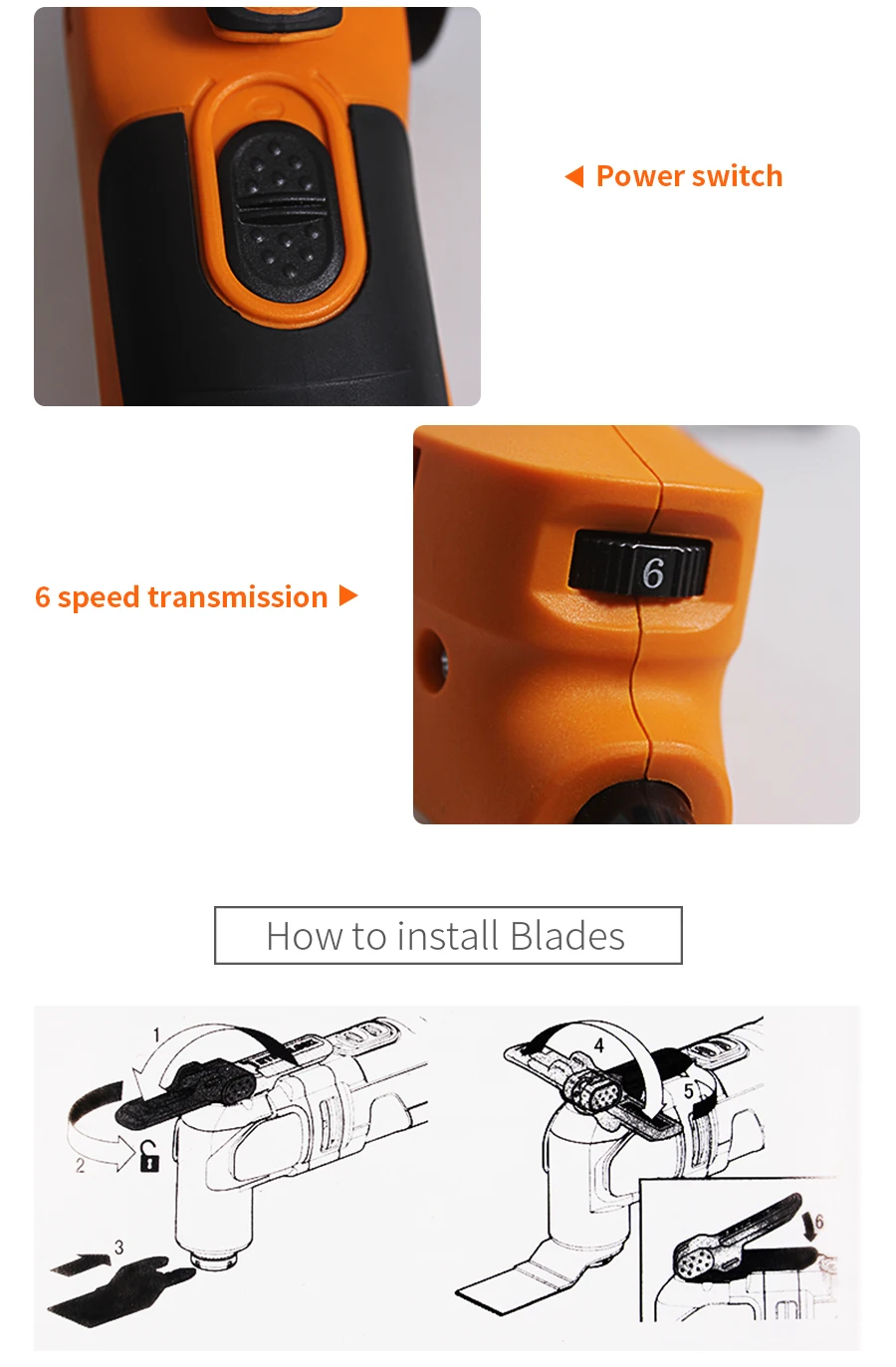 HILDA Multi-Function Electric Saw Renovator Tool Oscillating Trimmer ...
