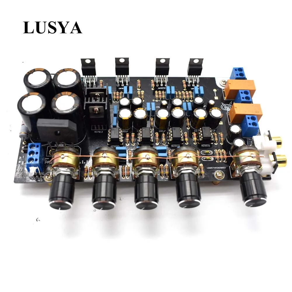 Lusya LM1875 Плата усилителя 2,1 канальный усилитель бас ...