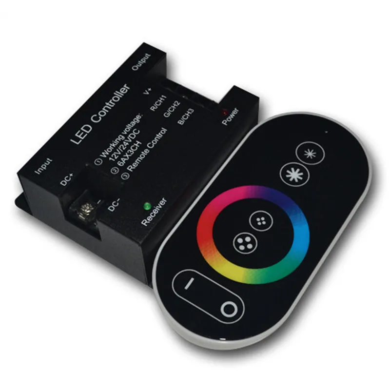 Touch DC12 24V 6A*3CH RF Remote Wireless Touch Panel RGB LED Controller ...