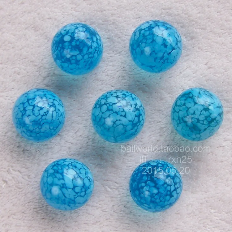 Free shipping 7pcs/lot 20mm sea blue marbles Time series glass marbles ...
