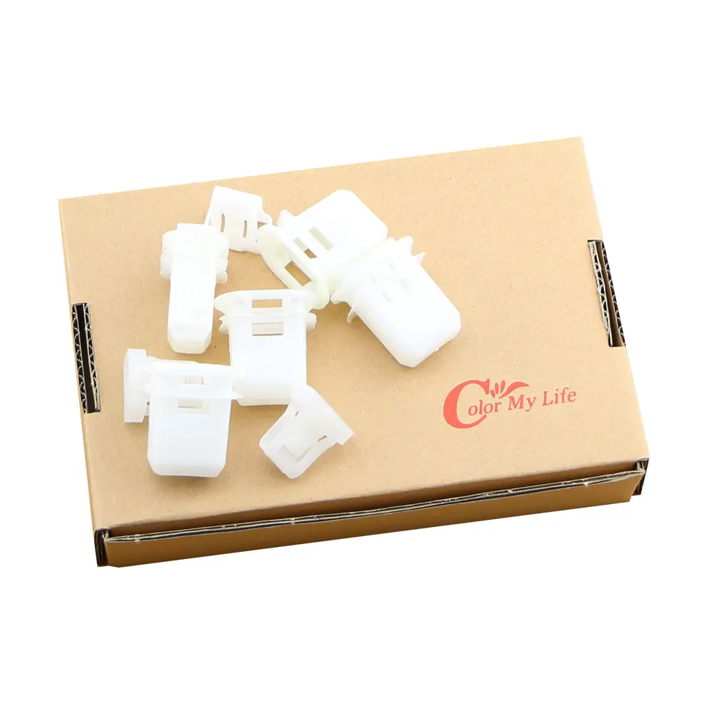 WHITE -ensemble de 5 Clips de fixation pour siège arrière,carte,pince ...