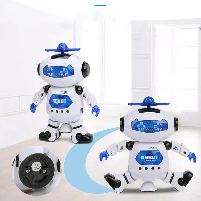 New Space Dance Electric Robot 360 Degree Rotating Robot Toy With Light ...