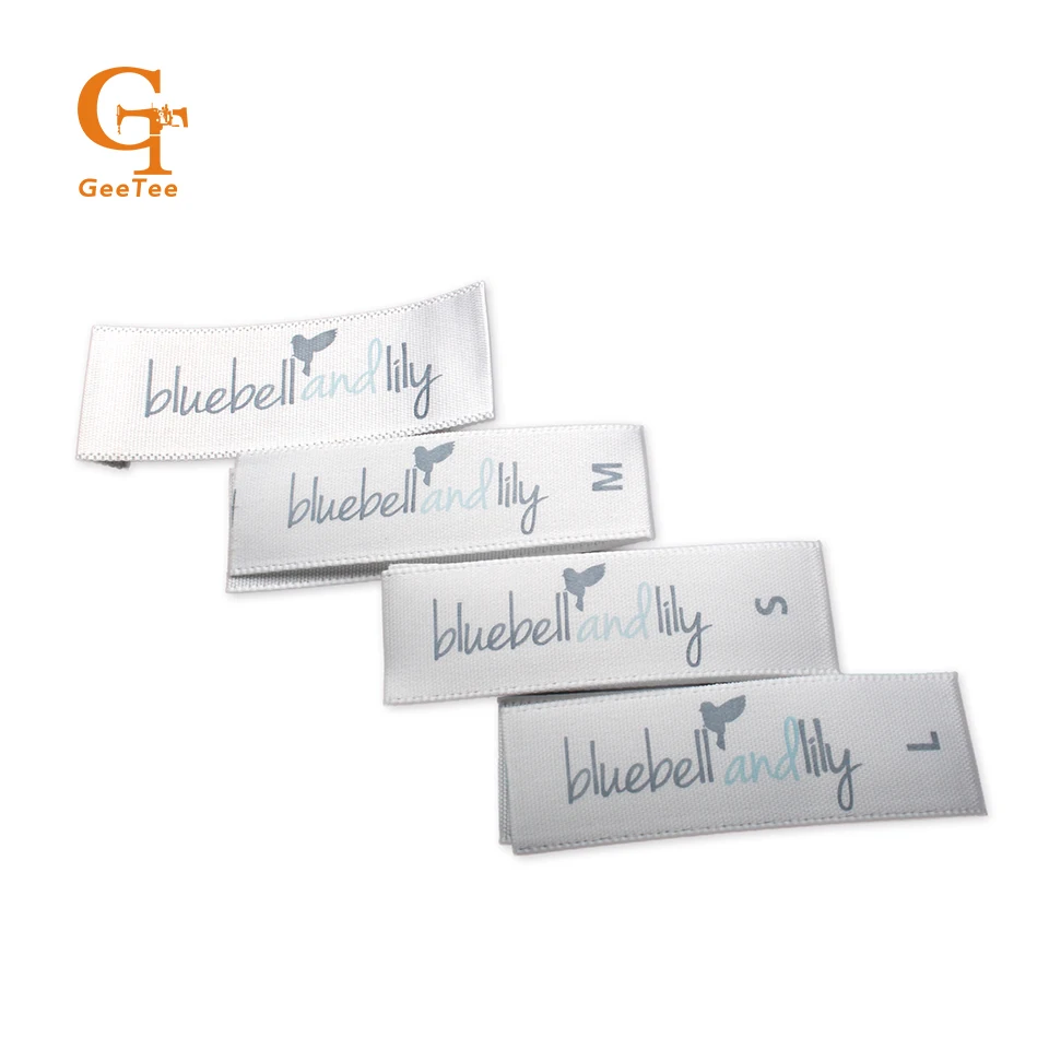 Custom Cut and fold high quality washing labels,edge wovened component ...
