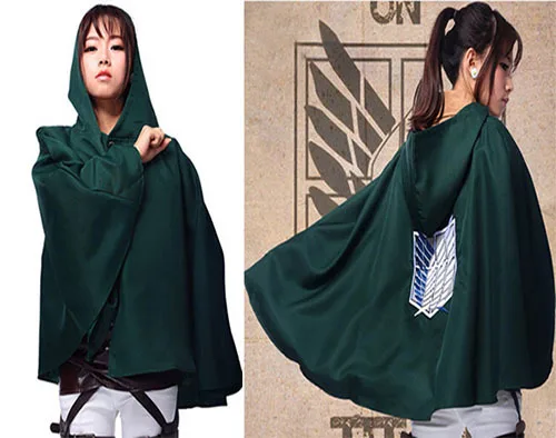 Attack on Titan Cloak Cape Eren Jaeger Mikasa Ackerman Anime no Kyojin ...