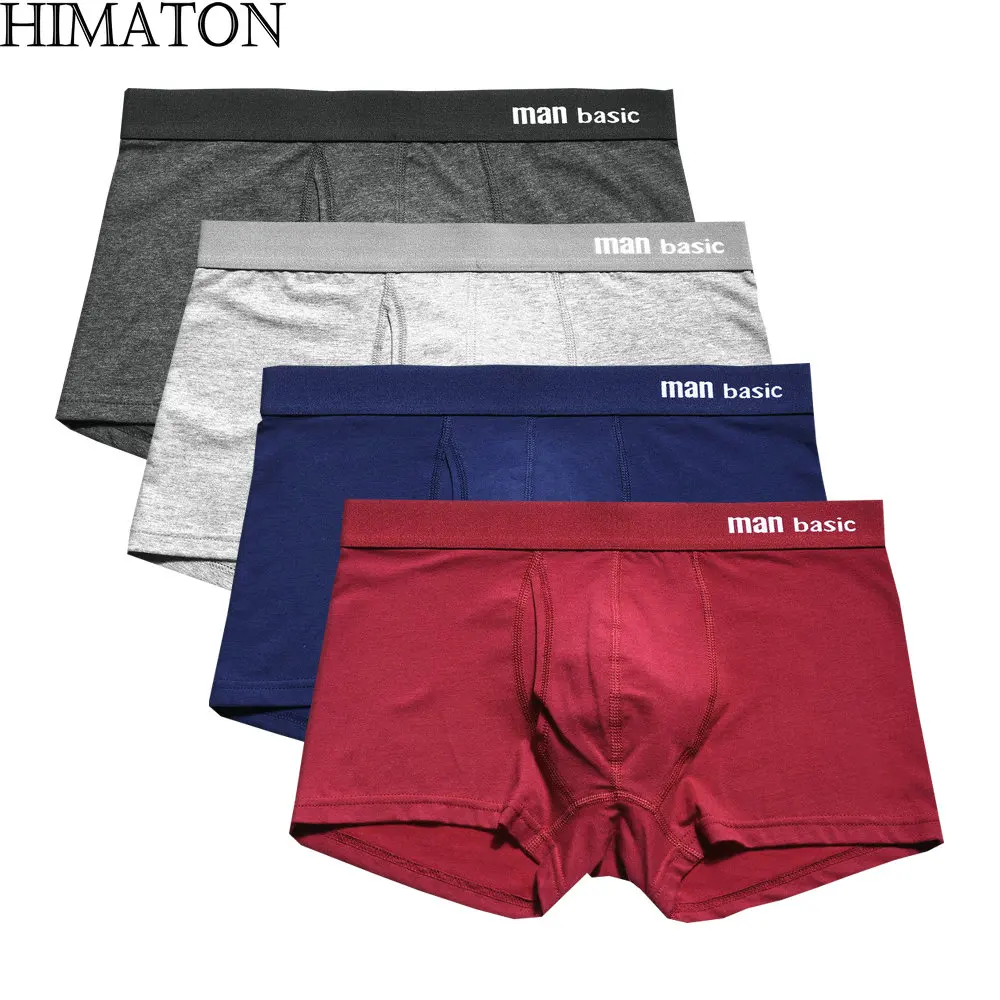 Himaton Men Brand Underwear Boxers Man Combed Cotton Boxers Shorts ...