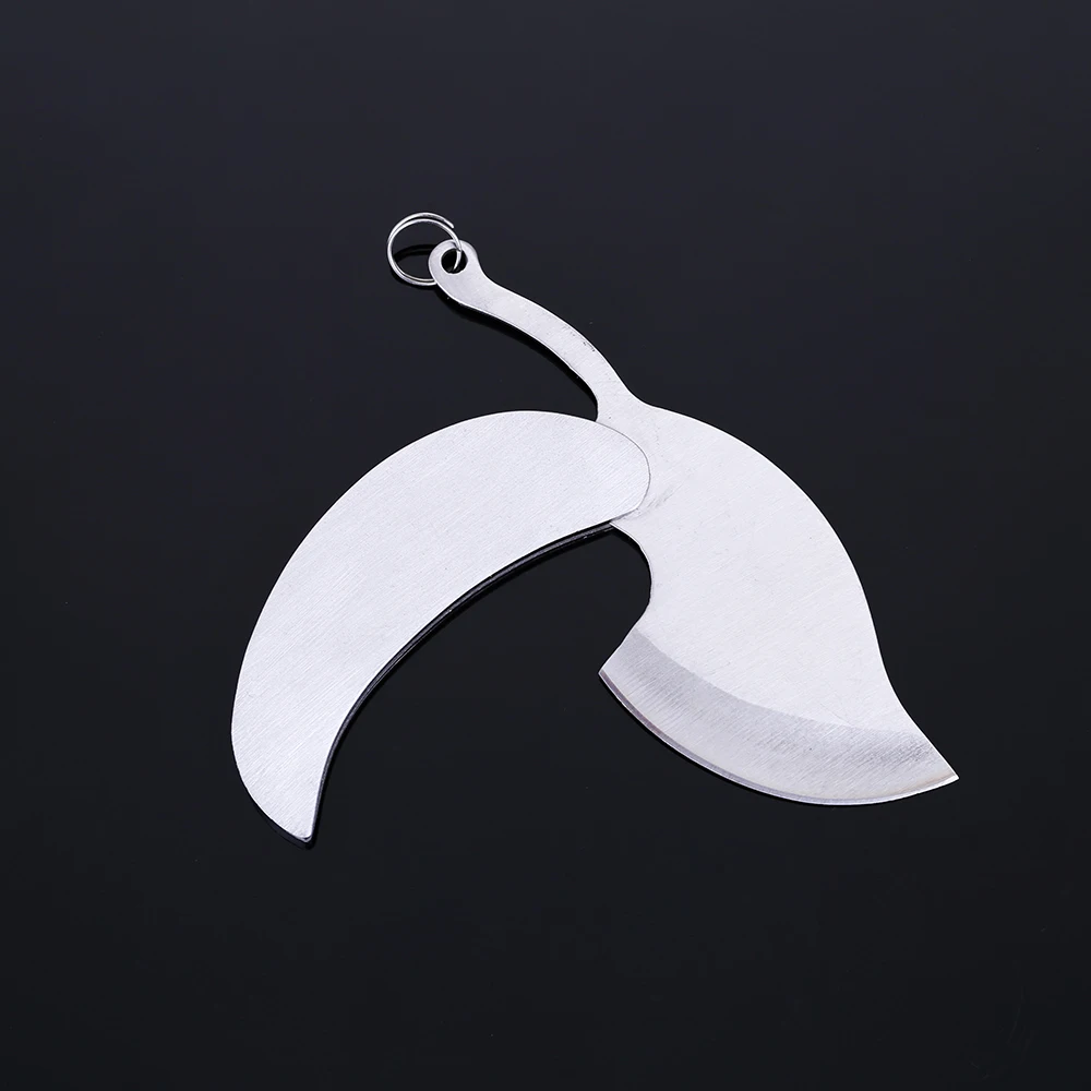 All Stainless Steel Pocket Knife Leaf Blade Key Pocket Folding Knife ...