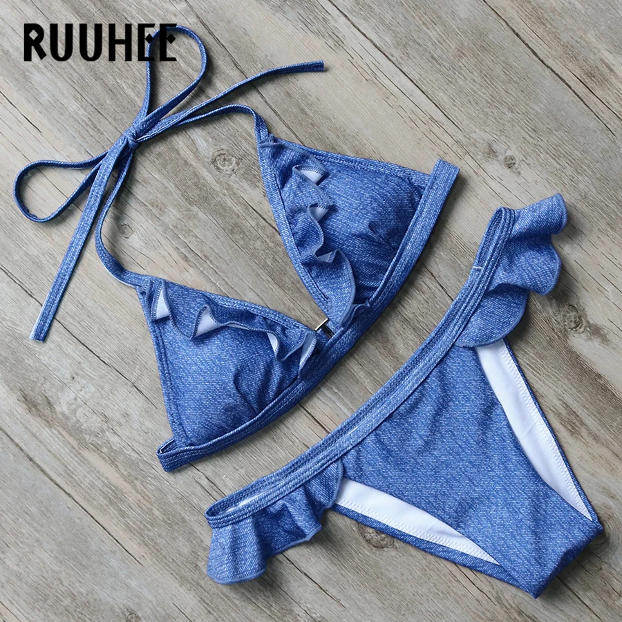 Popular Denim Bathing Suit-Buy Cheap Denim Bathing Suit lots from China ...