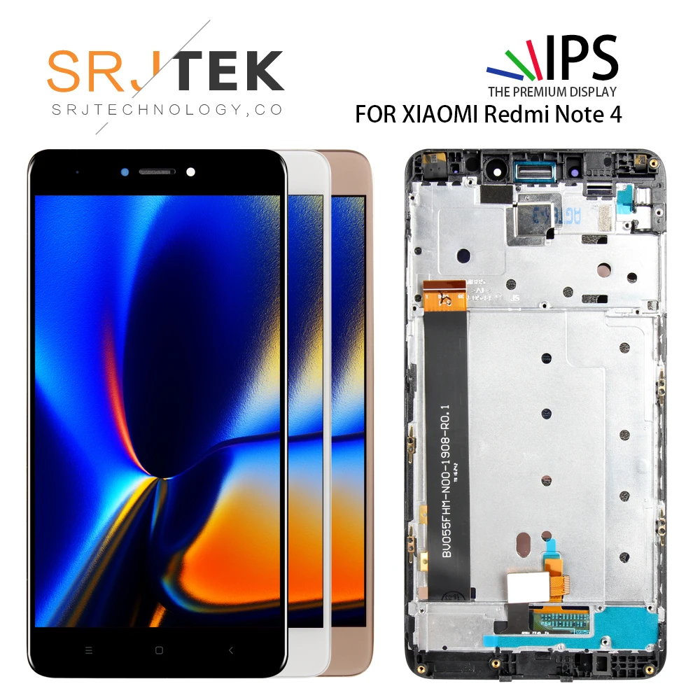 Srjtek For Xiaomi Redmi Note 4 Pro Prime Lcd Display Matrix + Touch ...