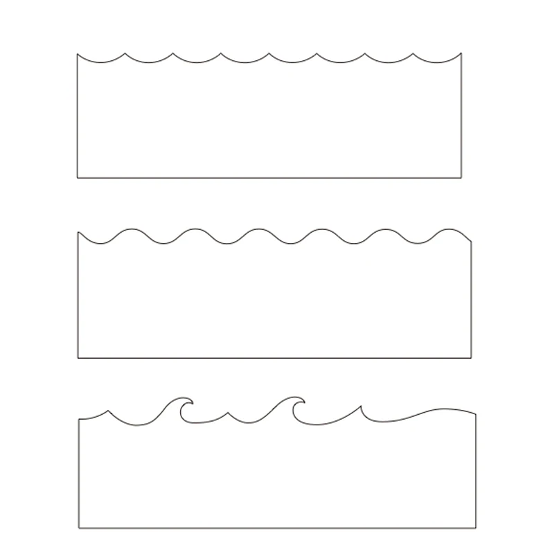 Wave Border Stencil