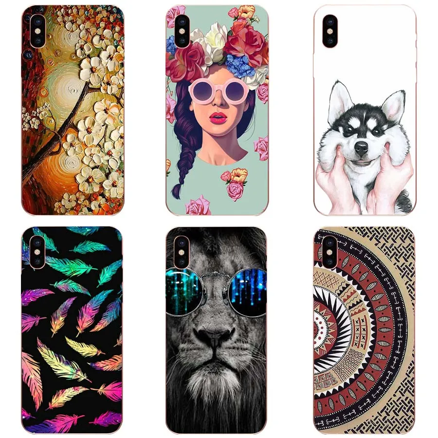 For iPhone X Patterned Cases Soft Silicon TPU Full Protective Mobile ...