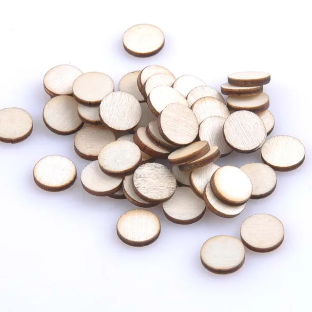 wooden Round Craft Handmade Scrapbooking for Home decoration 200pcs ...