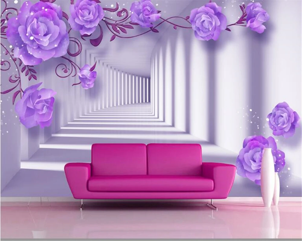 Beibehang Custom Wall Papers Home Decor High Grade Silk Crepe Wallpaper