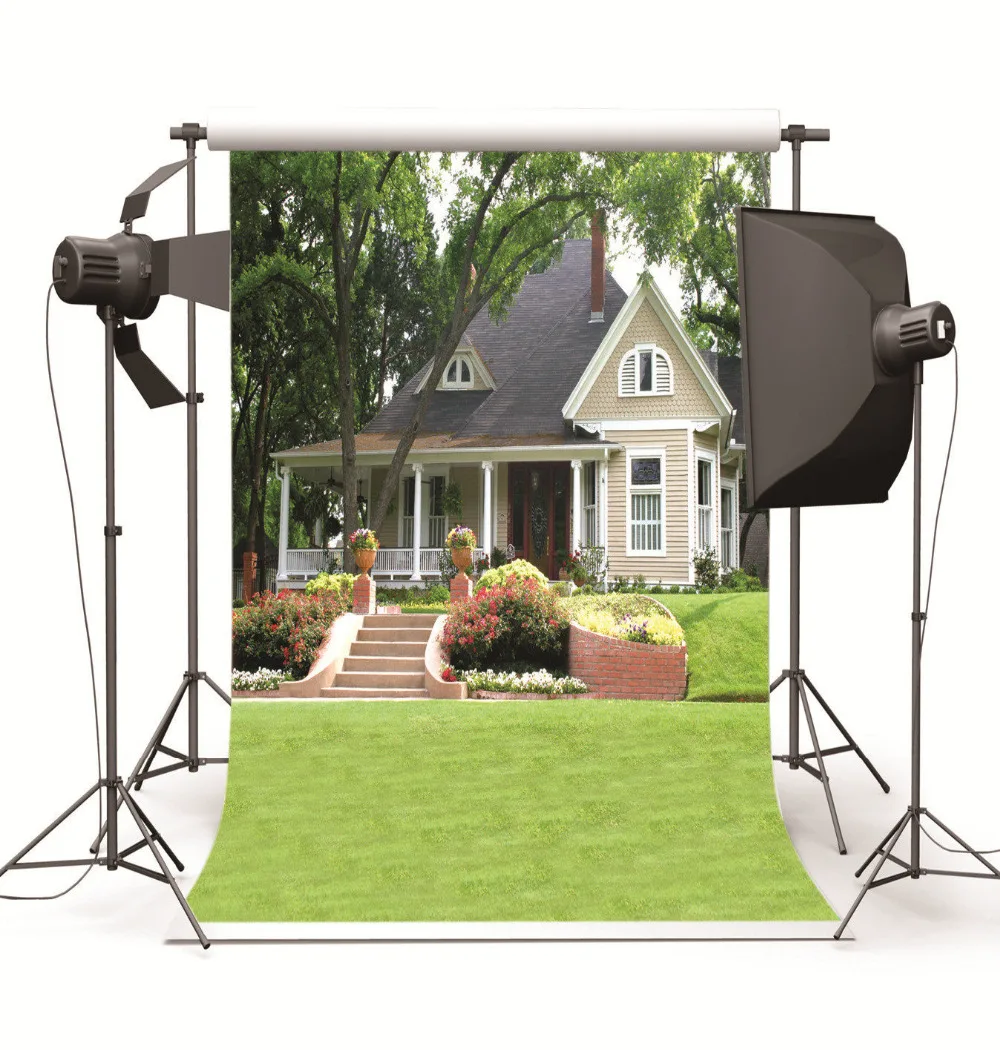 Photography Backdrops Outdoor Villa Vinyl Cloth Photo Background For ...