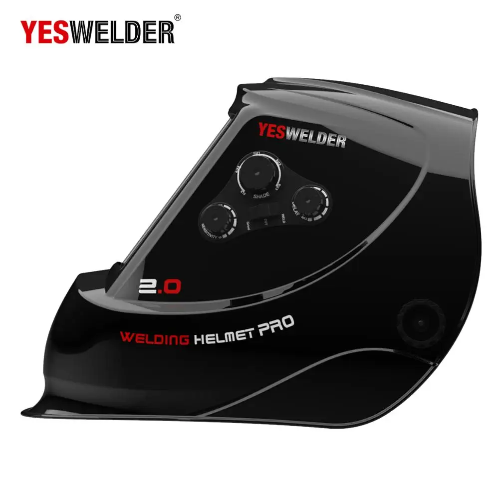 YESWELDER Large Screen True Color Welding Helmet 4 Arc Sensor Solar ...