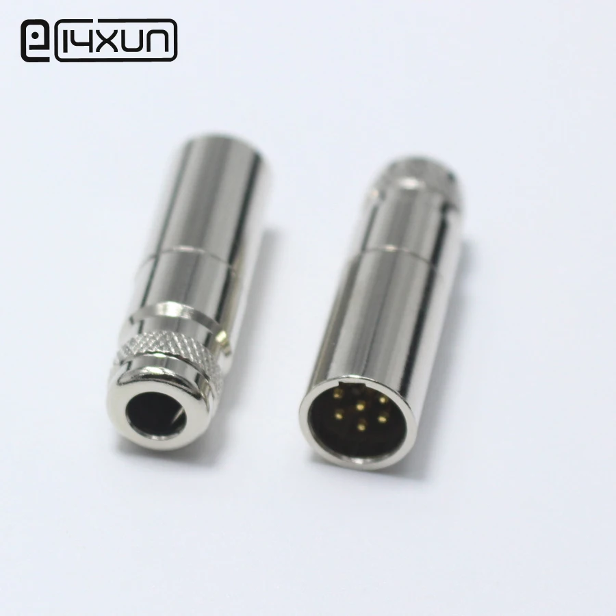 1pcs Mini Xlr Male Plug With 6 Pin Small Xlr 6p Audio Metal Microphone ...