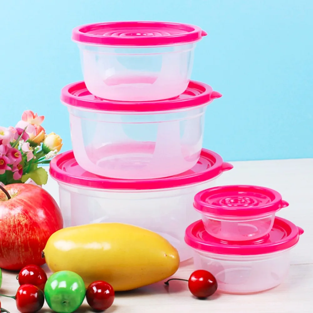 5Pcs/Set Multifunction Transparent Sealed Microwavable Crisper Set Food ...