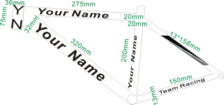 Custom Name Bike Decal Cycling Frame ID Sticker Bicycle Custom Stickers ...