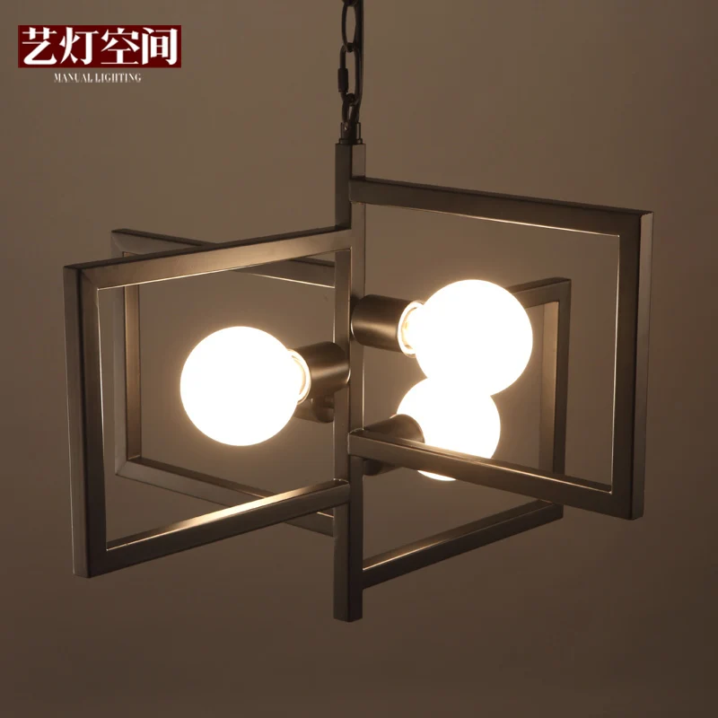 Yi Iron creative personality chandelier lamp space garden living room ...