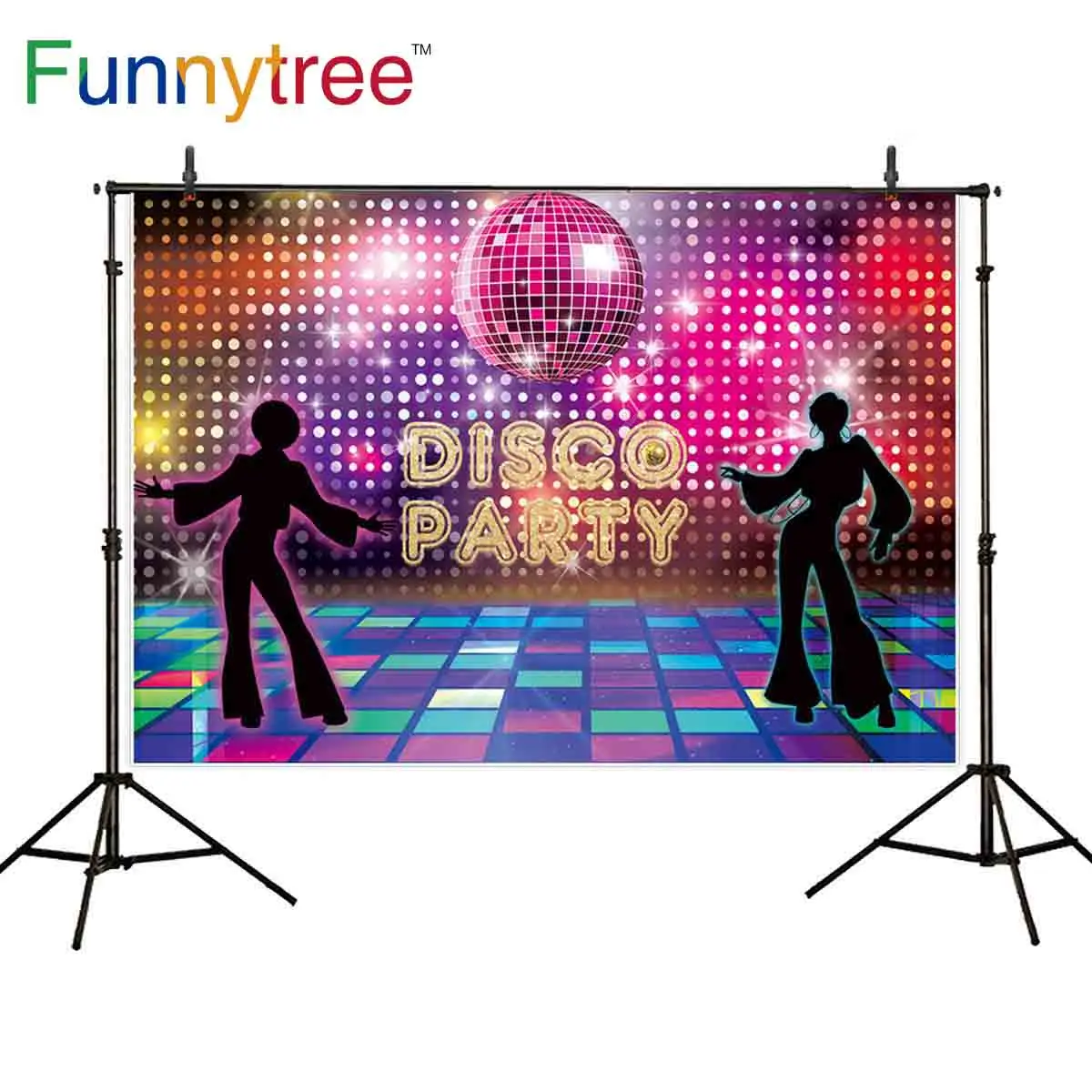 Funnytree Disco Party Background For Photo Studio Colorful Dance Floor ...